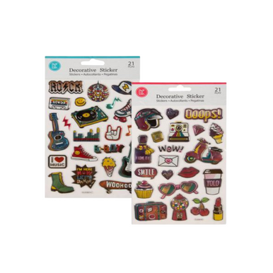 Embossed Foil Puffy Stickers - Assorted Designs for Kids in Gold ...