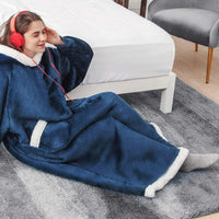 Extra Long Ultra-Soft Huggle Hoodie Blanket with Hood | Mega Cart