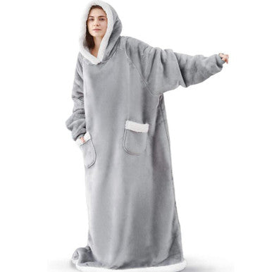 Extra Long Ultra-Soft Huggle Hoodie Blanket with Hood | Mega Cart