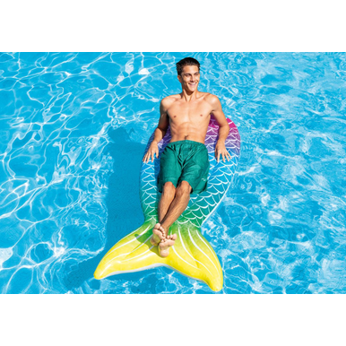 Intex Rainbow Mermaid Tail Lounger 178x71cm - Pool Float | Mega Cart