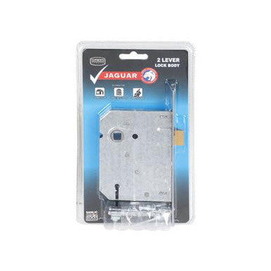Jaguar 2L Mortice Lock Body with 2 Keys - Black Finish, Compatible with ...