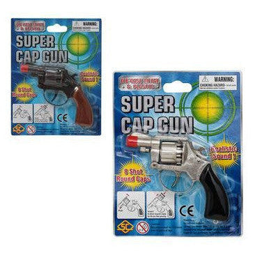 Metal Die-Cast 8-Shot Gun Hand Cap Set in Random Colours | Mega Cart