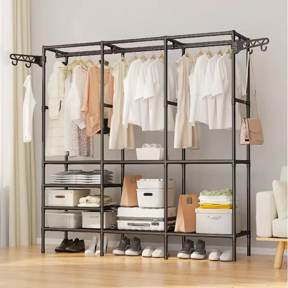 Triple Closet Rack for Space Saving Storage | Mega Cart