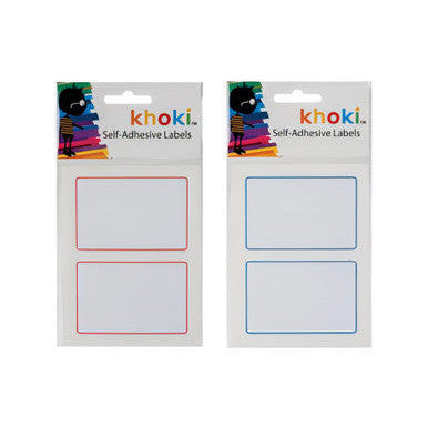 White Self-Adhesive Labels with Border for Office & School Use | Mega Cart